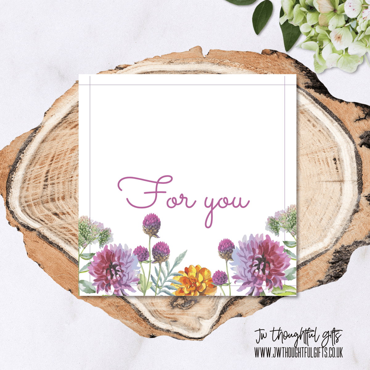 For you, floral thank you encouragement card | JW greeting card ...