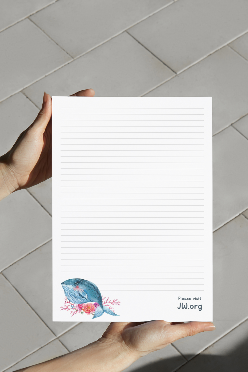 Ocean themed JW Letter Writing Paper A4 or A5, please visit jw.org ...